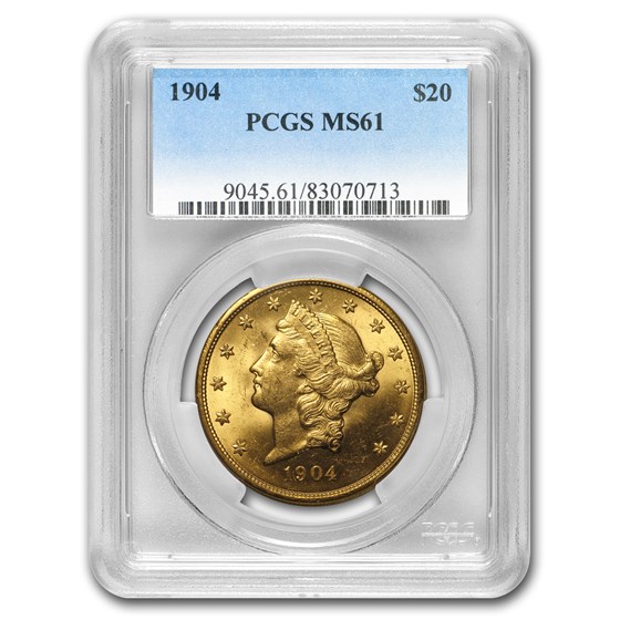 Buy 1904 $20 Liberty Gold Double Eagle MS-61 PCGS | APMEX